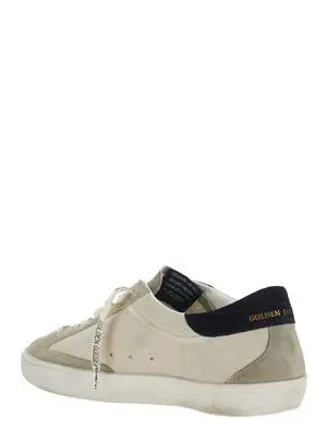 GOLDEN GOOSE Superstar Calfskin And Goat Leather Lace-up Sneakers - Multicolor