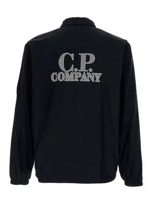 C.P. COMPANY Zip-up Tech Fabric Jacket With Logo Detail