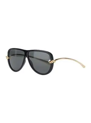 Bottega Veneta Injected Aviator Sunglasses - Black