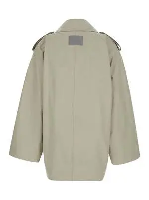 Balenciaga Cotton Twill Double Breasted Trench Coat
