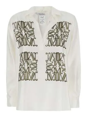 Max Mara Elegant Cotton Shirt With Classic Collar And Long Sleeves - Multicolor