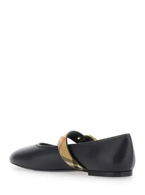 Burberry Ballet Flats With Strap And Buckle - Multicolor