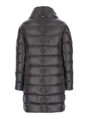 Herno Down Jacket With High Collar And Long Sleeves In Tech Fabric - Gray