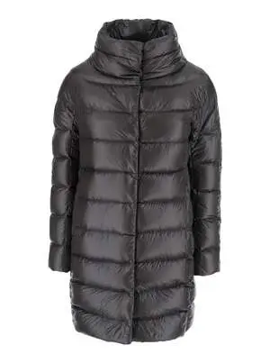 Herno Down Jacket With High Collar And Long Sleeves In Tech Fabric - Gray