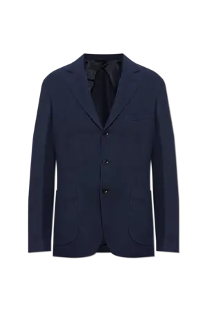 Brioni Blazer With Open Lapels - Navy Blue