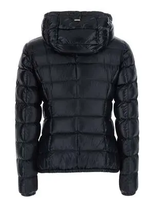 Herno Giada Hooded Short Puffer - Black