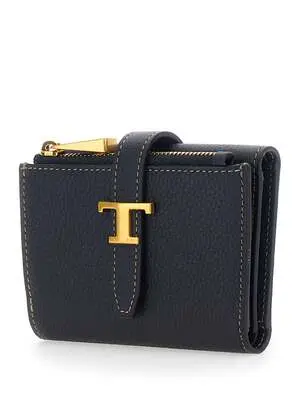 TOD'S Wallet With T Plate On The Front In Leather For