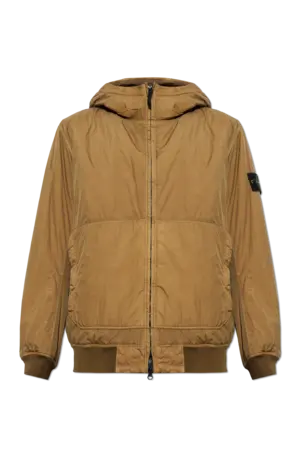 Stone Island Insulated Jacket With Patch - Brown