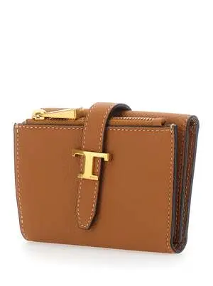 TOD'S Wallet With T Plate On The Front In Leather For