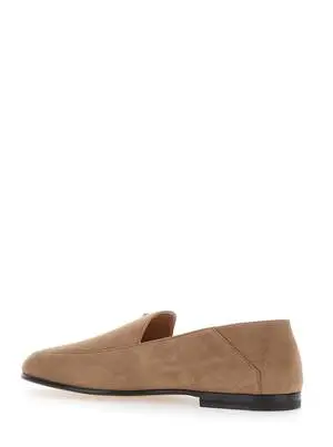 TOD'S Suede Loafers With Logo Plate - Multicolor