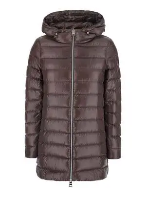 Herno Padded Down Jacket With Fixed Hood And Zip Pockets - Multicolor