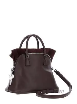 MAISON MARGIELA Leather Handbag With Adjustable Shoulder Strap - Multicolor
