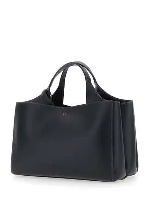 TOD'S Leather Handbag With T Plate Detail - Multicolor