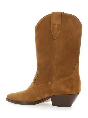 Isabel Marant Étoile Suede Cowboy Boots - Brown