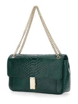 TOM FORD Semi Shiny Printed Python B/c Chainshoulder Bag