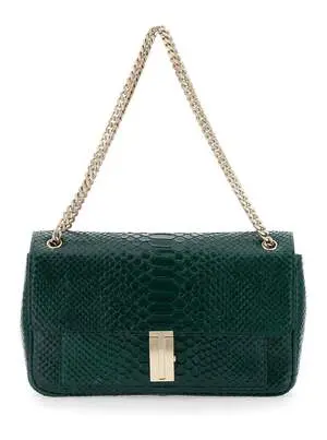 TOM FORD TOM FORD Semi Shiny Printed Python Chain Shoulder Bag Multicolor