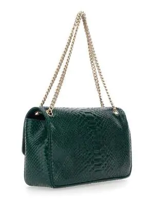 TOM FORD Semi Shiny Printed Python Chain Shoulder Bag - Multicolor