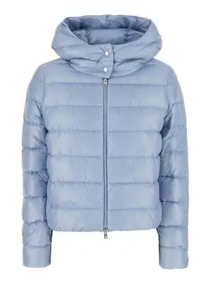 Herno HERNO Short Down Jacket With Hood And Metal Plate Multicolor