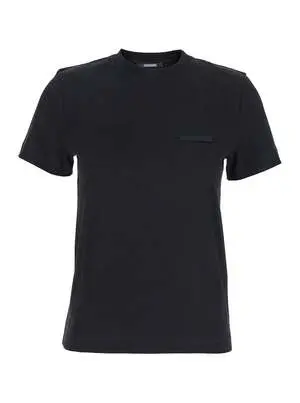 Jacquemus Le T-shirt Gros Grain Mc Cotton T-shirt - Black