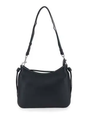 Phoebe Philo Gig' Black Shoulder Bag With Logo Printed On The Front And Removable Shoulder Strap In Leather - Multicolor