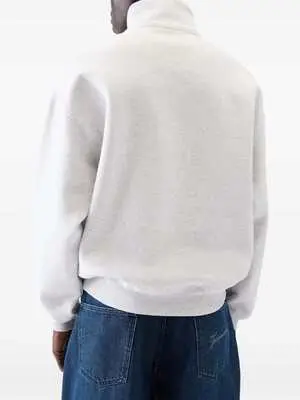 Jacquemus Half-zip Embroidered Logo Sweatshirt - Gray