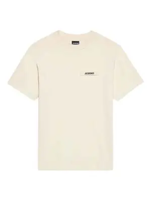 Jacquemus Jacquemus Men T-Shirt With Logo Appliqué Brown