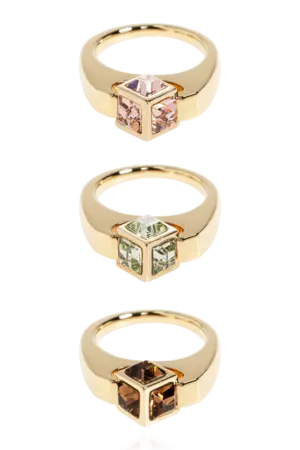 JIMMY CHOO Set Of Three Rings - Gold