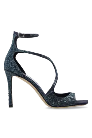 JIMMY CHOO Azia 95’ Heeled Sandals - Navy Blue