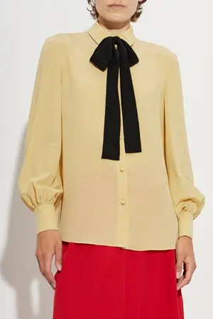 Valentino Garavani Silk Shirt With A Scarf