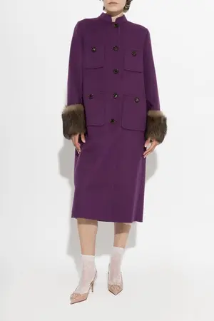 Valentino Garavani Coat With Fur Cuffs