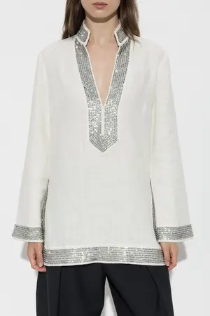 Tory Burch Tunic With Shimmering Crystals
