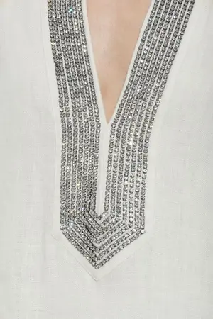 Tory Burch Tunic With Shimmering Crystals