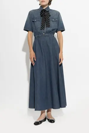 Valentino Garavani Denim Dress With Belt