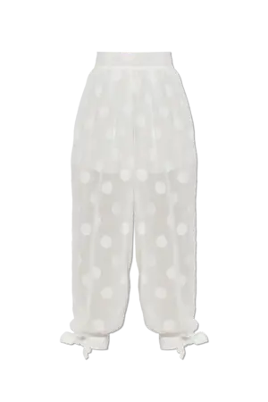 Zimmermann Cotton Polka Dot Pants - White