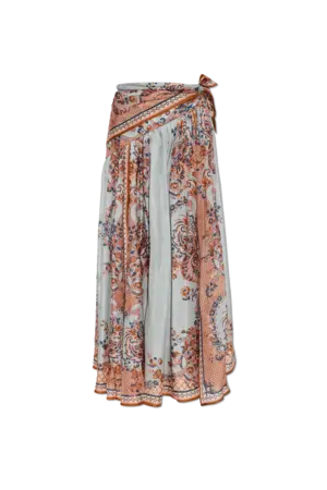 Zimmermann Silk Skirt With Decorative Tie