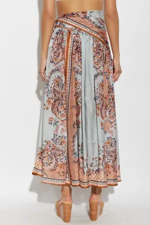 Zimmermann Silk Skirt With Decorative Tie