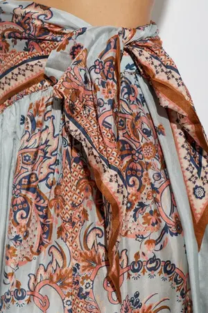 Zimmermann Silk Skirt With Decorative Tie