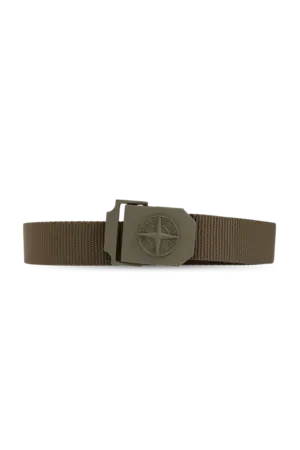 Stone Island Belt With Logo - Green