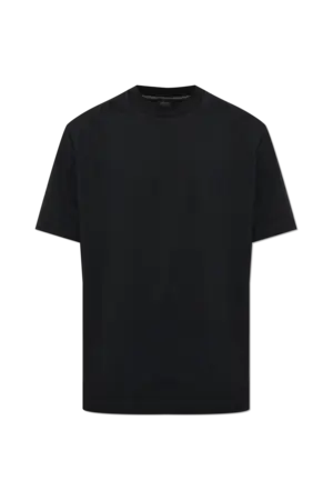 Brioni Cotton T-shirt With Logo - Black