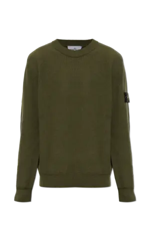 Stone Island Sweater With Patch - Green