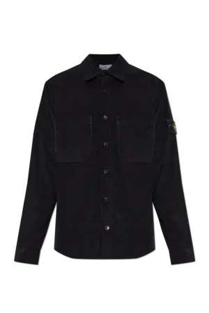 Stone Island Corduroy Shirt - Black