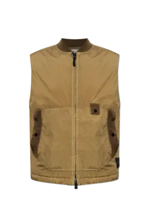 Stone Island Insulated Vest With Pockets - Brown