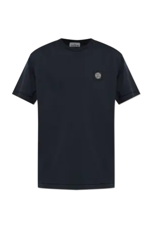 Stone Island T-shirt With Logo - Navy Blue