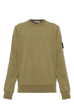 Stone Island Sweatshirt With Logo Patch - Green