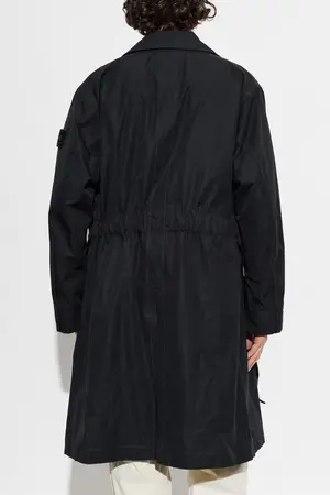 Stone Island Coat With Logo Patch