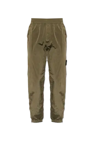 Stone Island Pants With Logo - Green