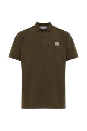 Stone Island Polo With Logo - Green