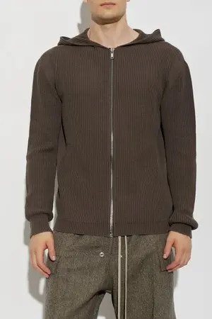 Rick Owens Wool Cardigan With Hood