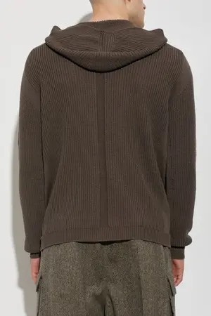 Rick Owens Wool Cardigan With Hood