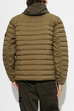 Stone Island Puffer Jacket With Logo Patch